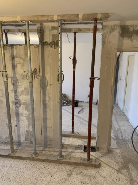 Création d'une ouverture dans un mur porteur à Trayas