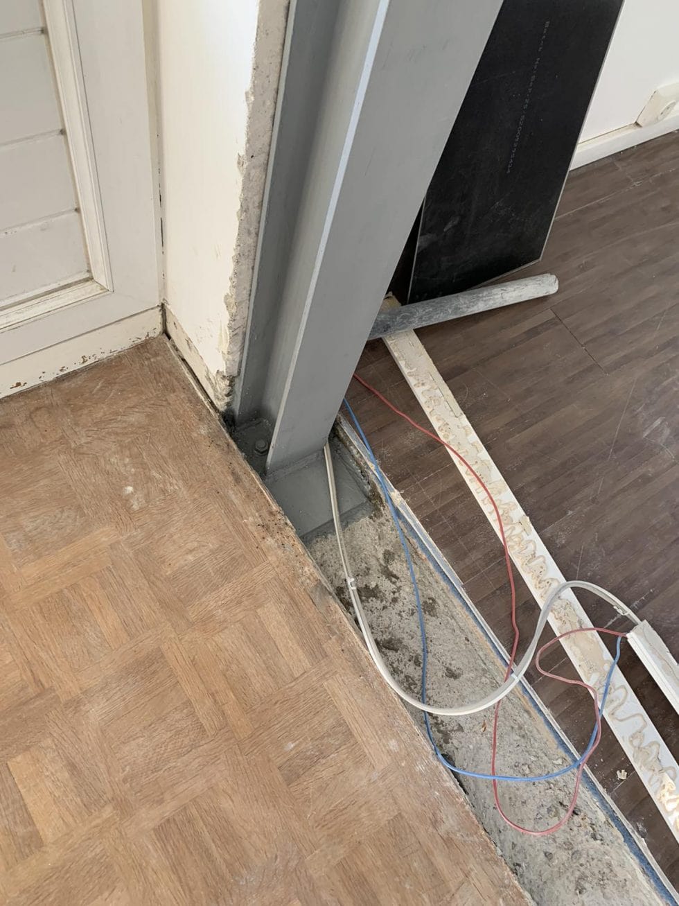 Réalisation d’une ouverture dans un mur porteur au R+2. Renforcement ...